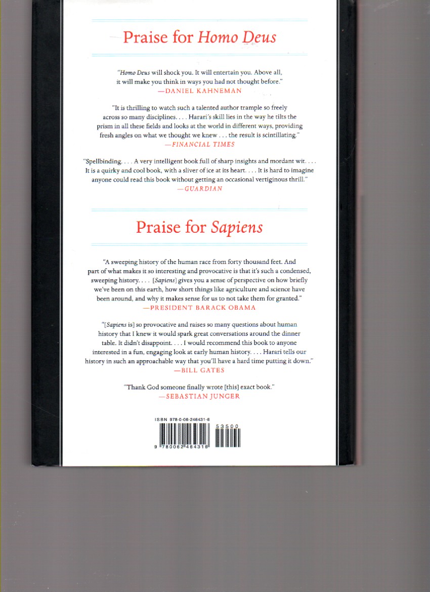 Homo Deus: a Brief History of Tomorrow by Harari, Yuval Noah: As New ...
