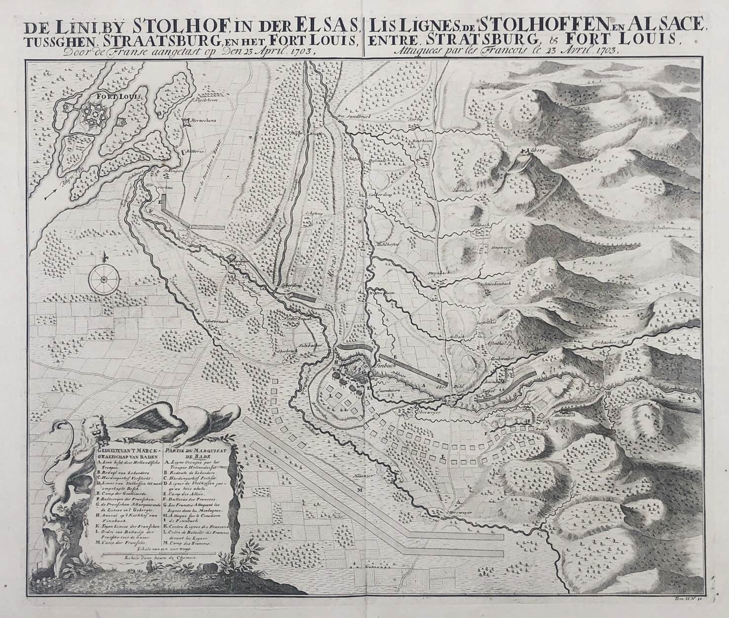 "Lis Lignes, de Stolhoffen, en Alsace entre Strasburg & Fort Louis ...