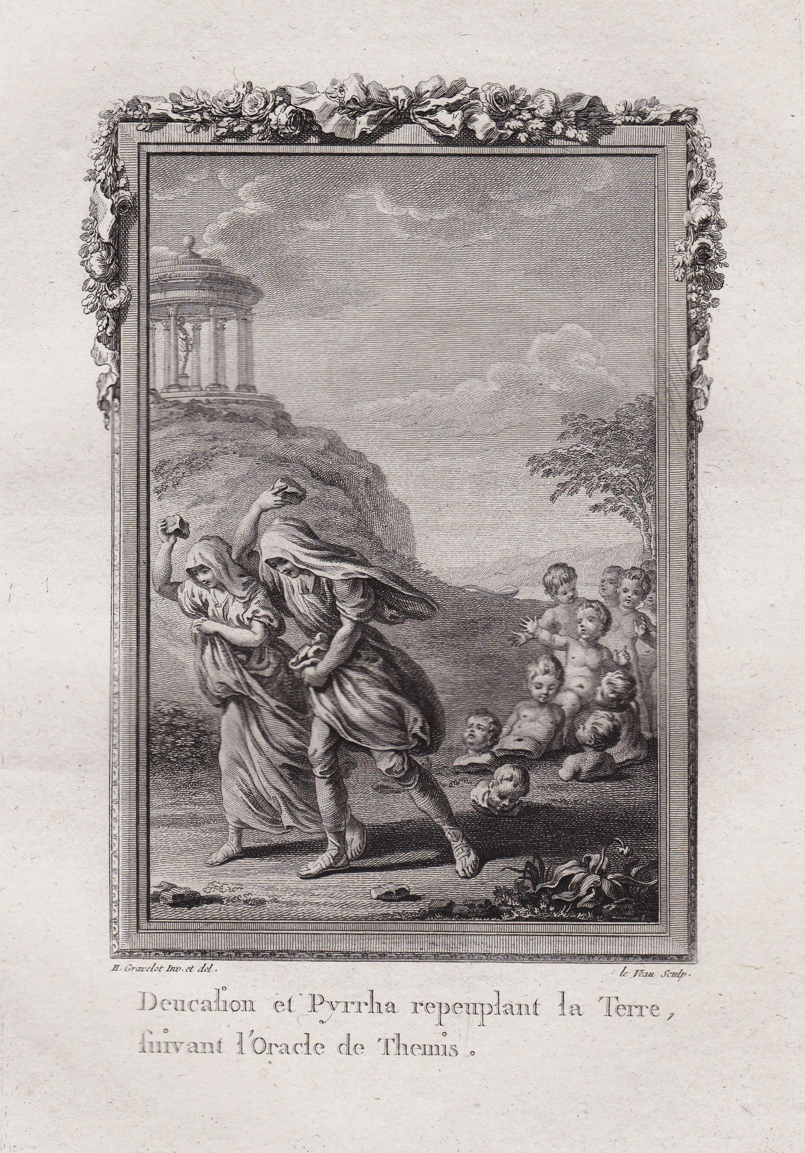 "Deucalion et Pyrrha repeuplant la Terre." - Deucalion and Pyrrha ...