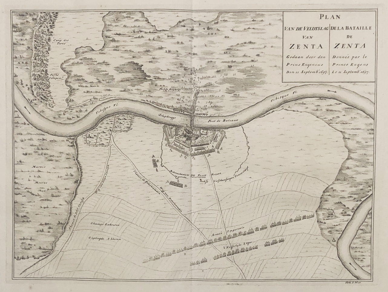 "Plan de la Bataille de Zenta" - Senta / Zenta / Vojvodina / Serbia ...