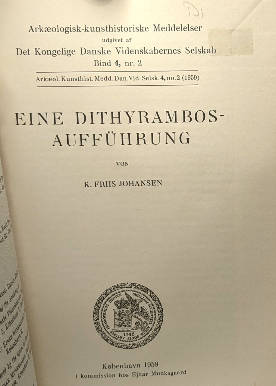 Eine dithyrambos-aufführung / arkaeologisk-kunsthistoriske meddeleiser ...