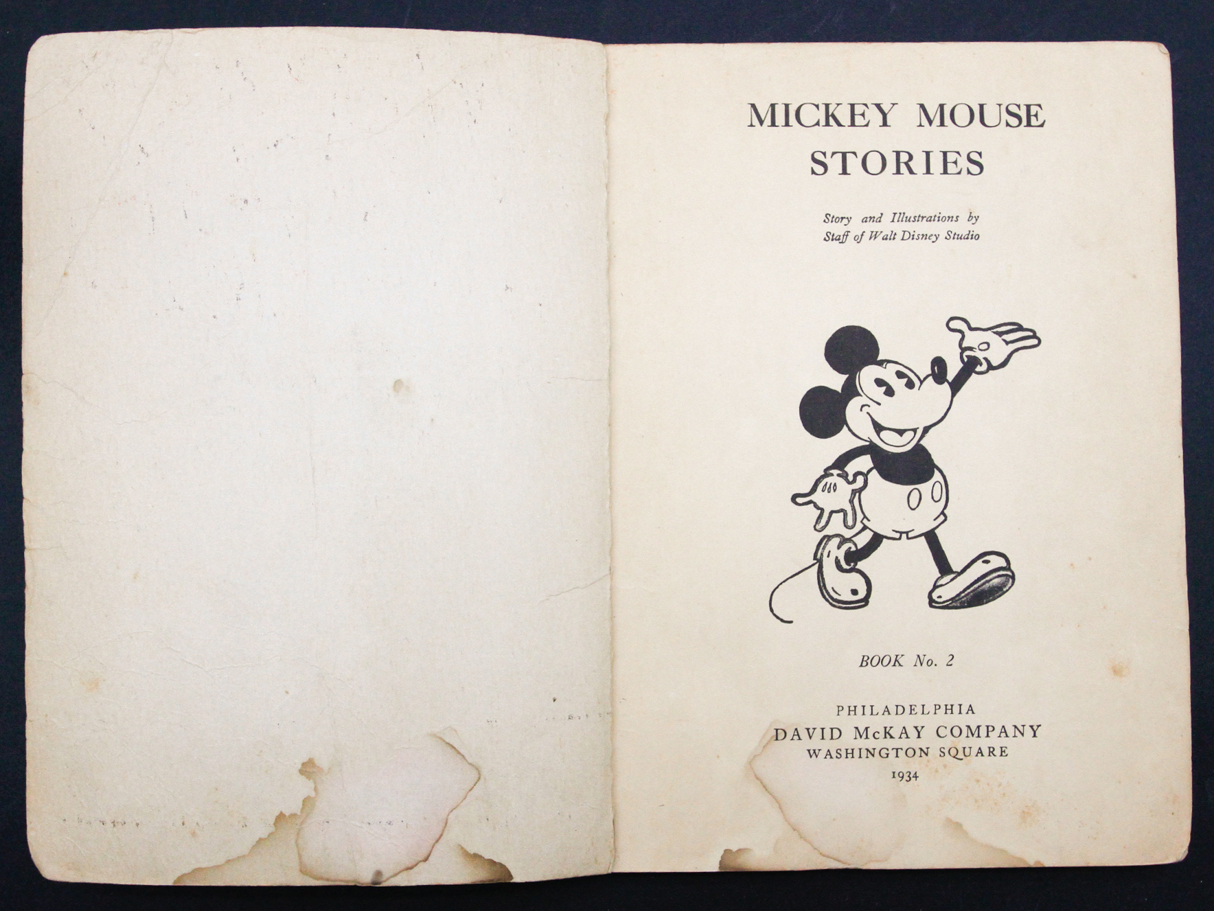 Mickey Mouse Stories, Book No. 2 by Disney, Walt; [Disneyana]: Fair ...