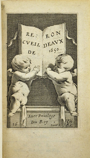 Nouveau recueil de divers rondeaux. par [POÉSIE] VOITURE, BOIS-ROBERT ...