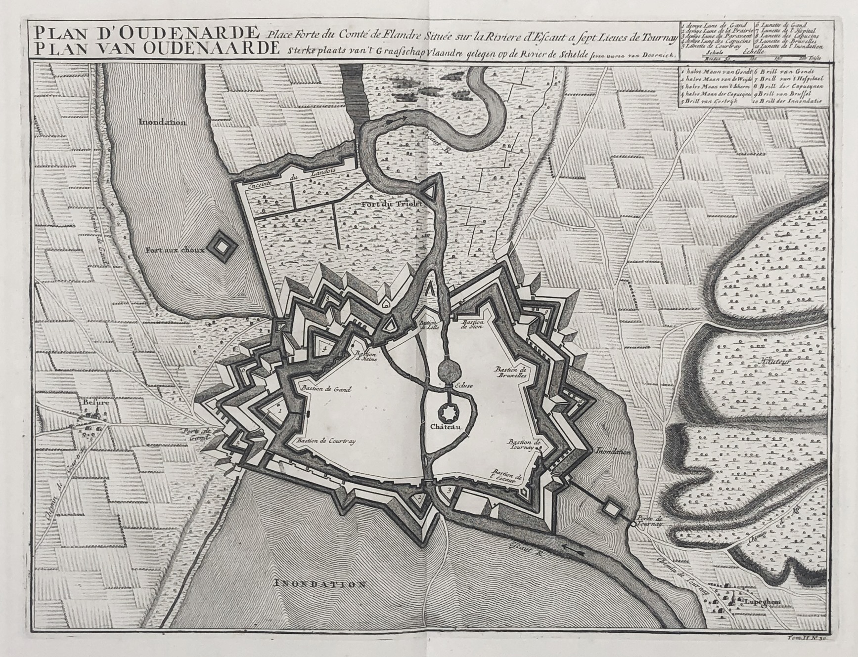 "Plan d'Oudenarde / Plan van Oudenaarde" - Oudenaarde / Audenarde ...
