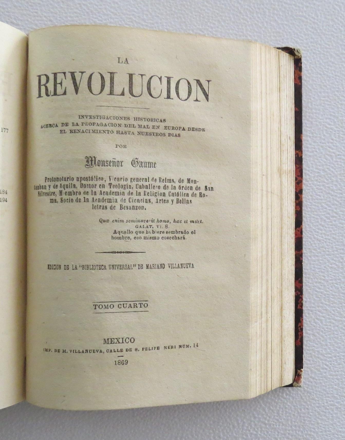 La Revolución. Investigaciones Históricas Acerca de la Propagación del ...