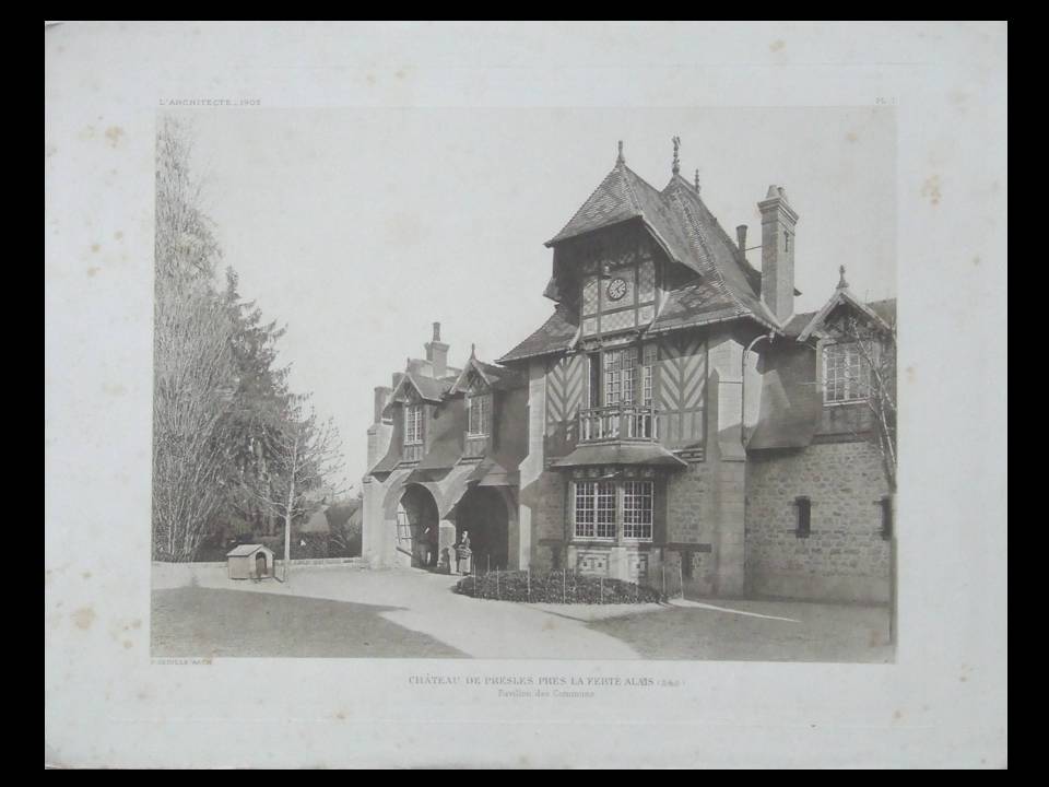LA FERTE ALAIS, CHATEAU DE PRESLES - 1907 - PLANCHE ARCHITECTURE ...