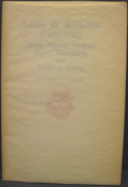 Louis D. Ricketts 1859-1940 by Bimson, Walter R.: Fine Original Wraps ...