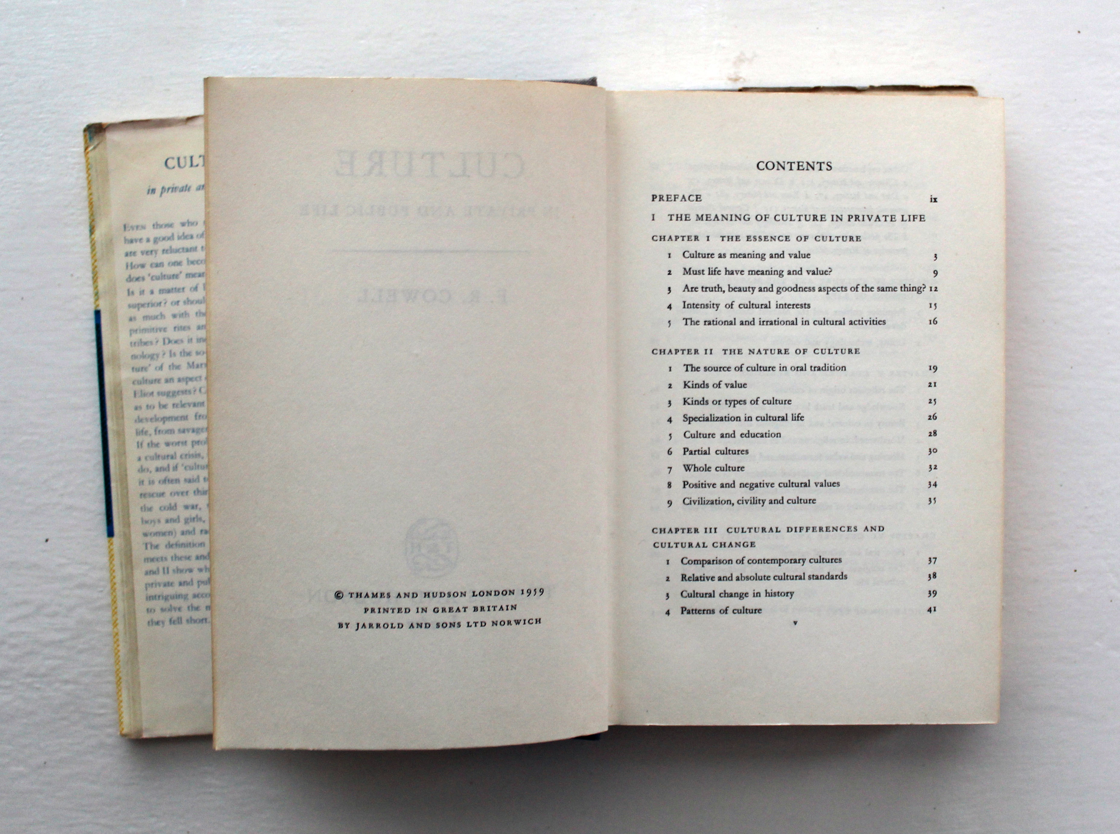 Culture in Private and Public Life by F R Cowell: Very Good Hardcover ...