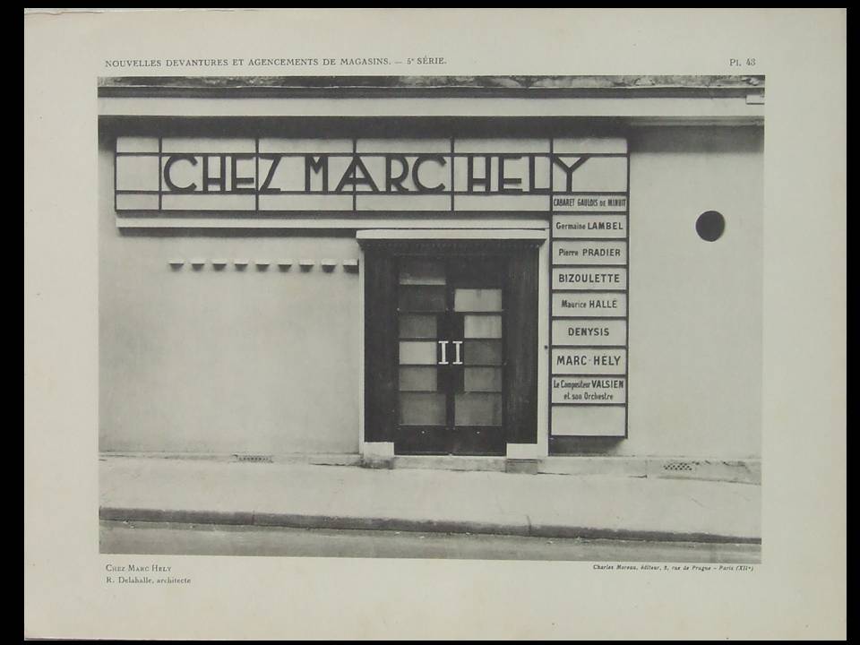 DEVANTURE "CHEZ MARC HELY" - PLANCHE 1930 - PARIS, DELAHALLE: (1930 ...