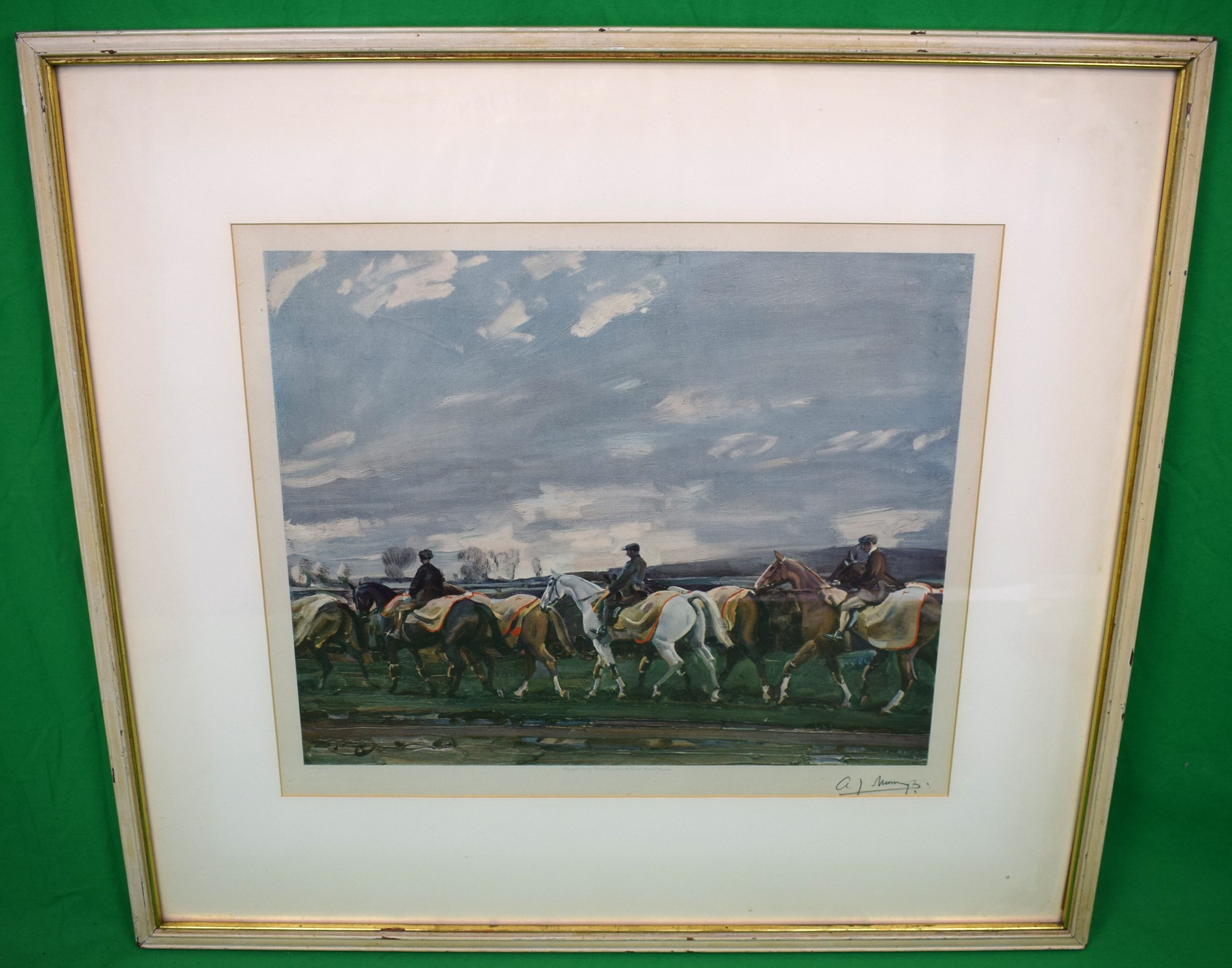 Exercising On The Downs 1922 Frost & Reed Chromolithograph by Alfred ...