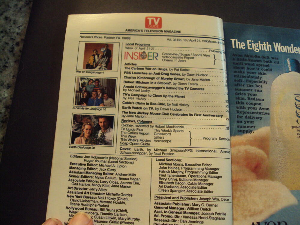 TV Guide Apr 21-27 1990 Arnold Schwarzenegger, Clean the Planet: (1990 ...