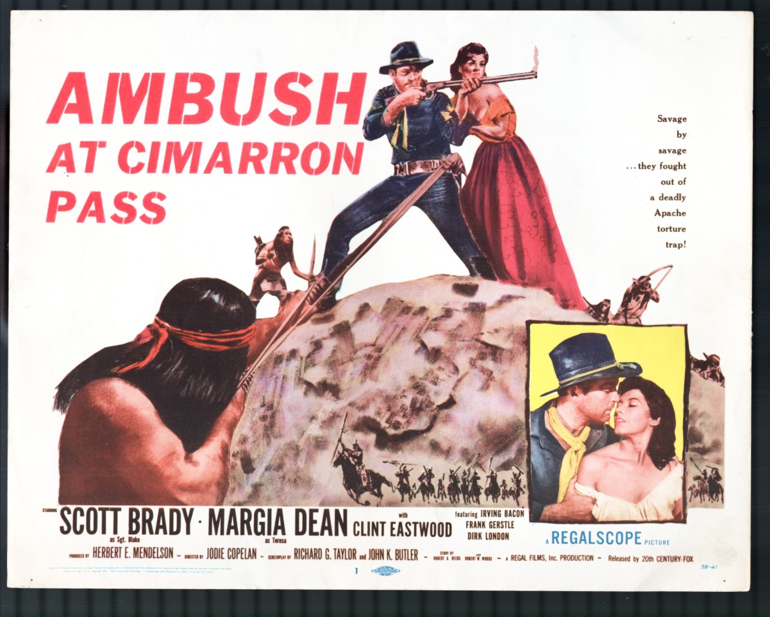 Ambush at Cimarron Pass 11'x14' Lobby Card Lot 1-8 Clint Eastwood ...