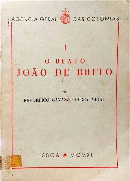 O BEATO JOÃO DE BRITO, I. von PERRY VIDAL. (Frederico Gavazzo): Good ...