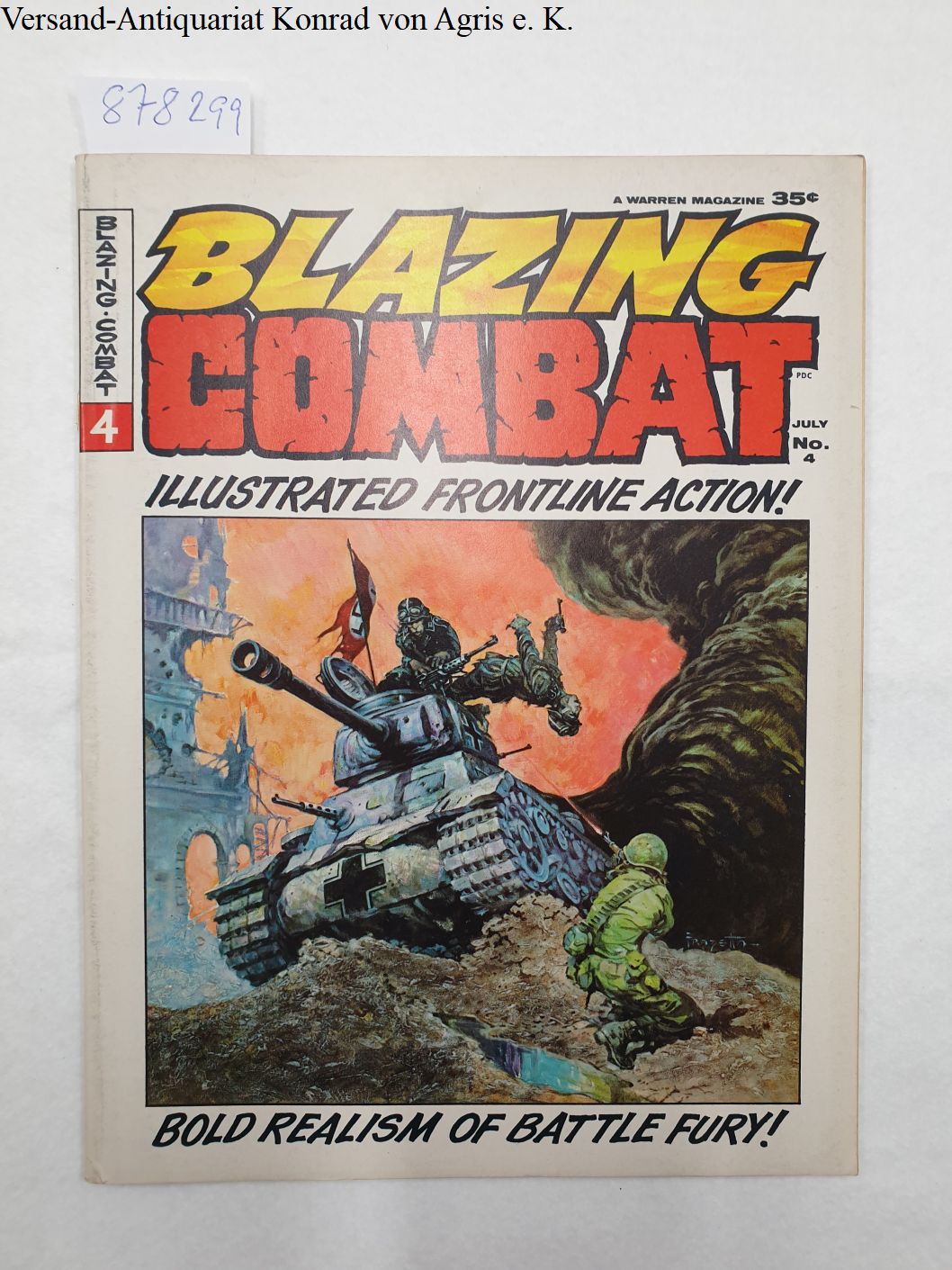 Blazing Combat, July No.4, Illustrated frontline Action ! by Warren ...