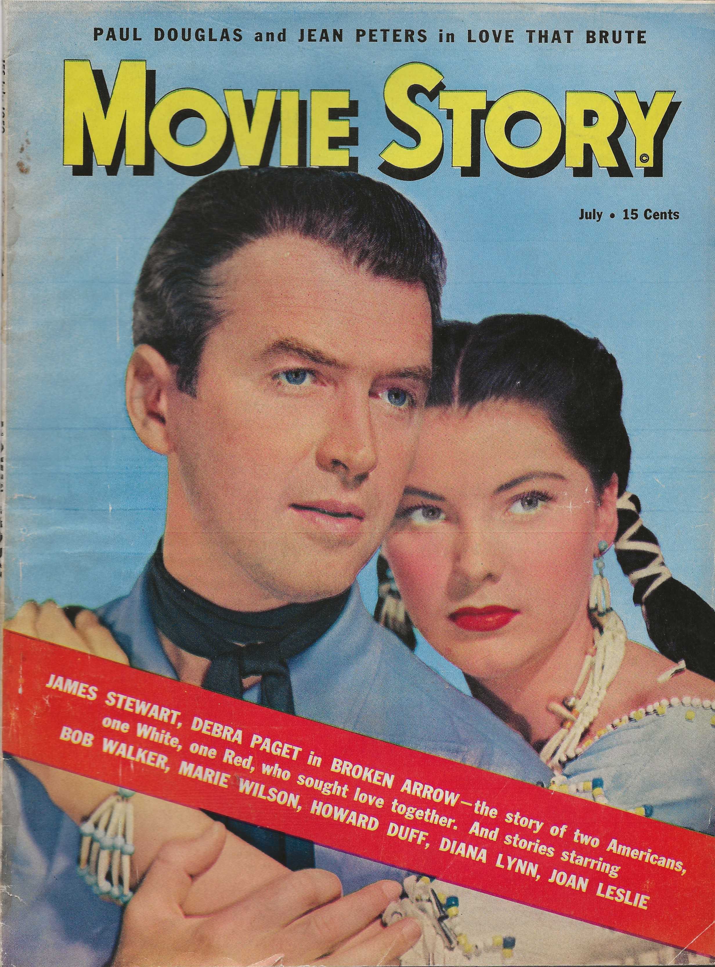 Movie Story Magazine July 1950 James Stewart, Debra Paget "Broken Arrow ...