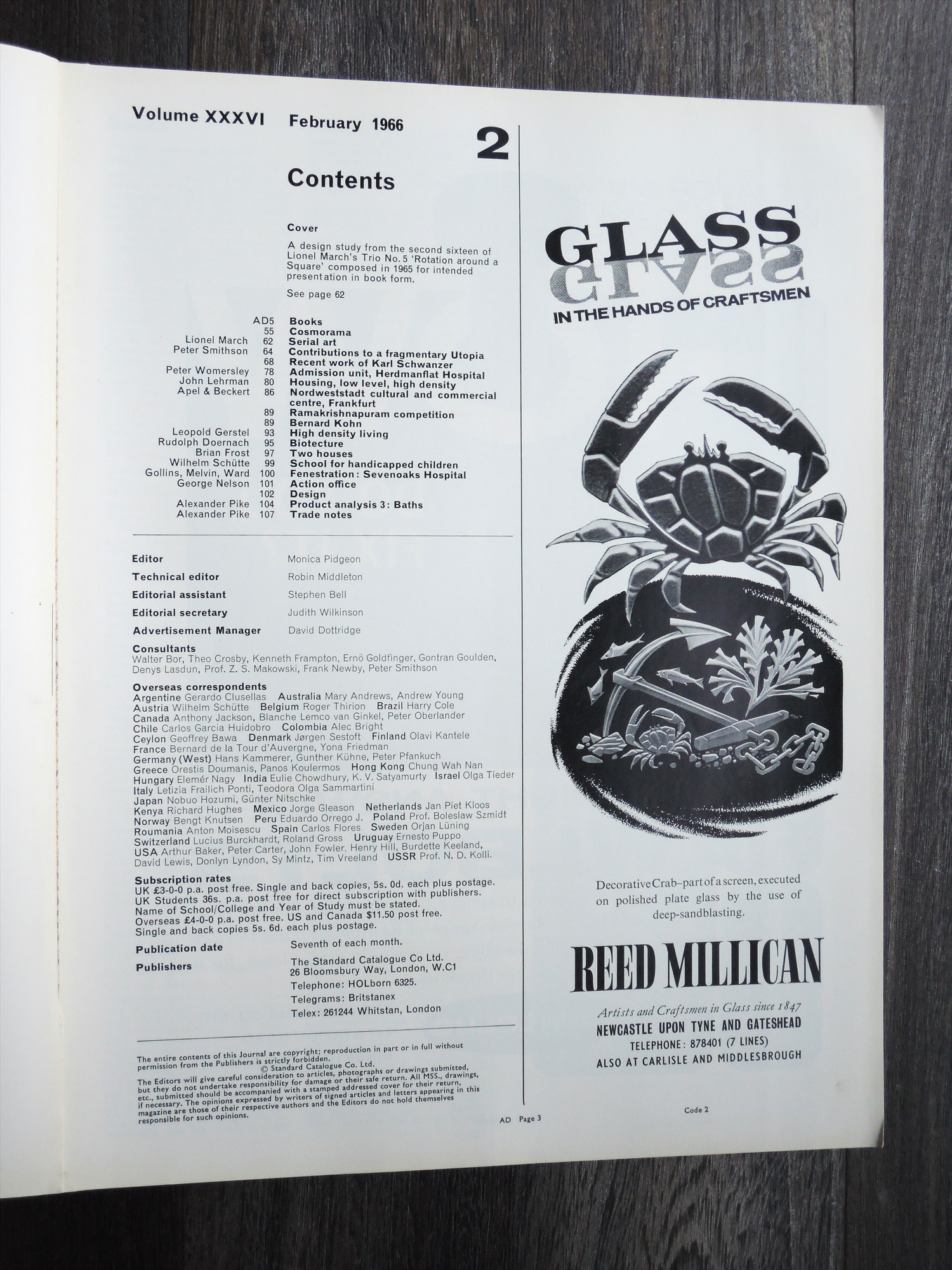 Architectural Design Magazine, February 1966, Volume XXXVI, No: 2 by ...