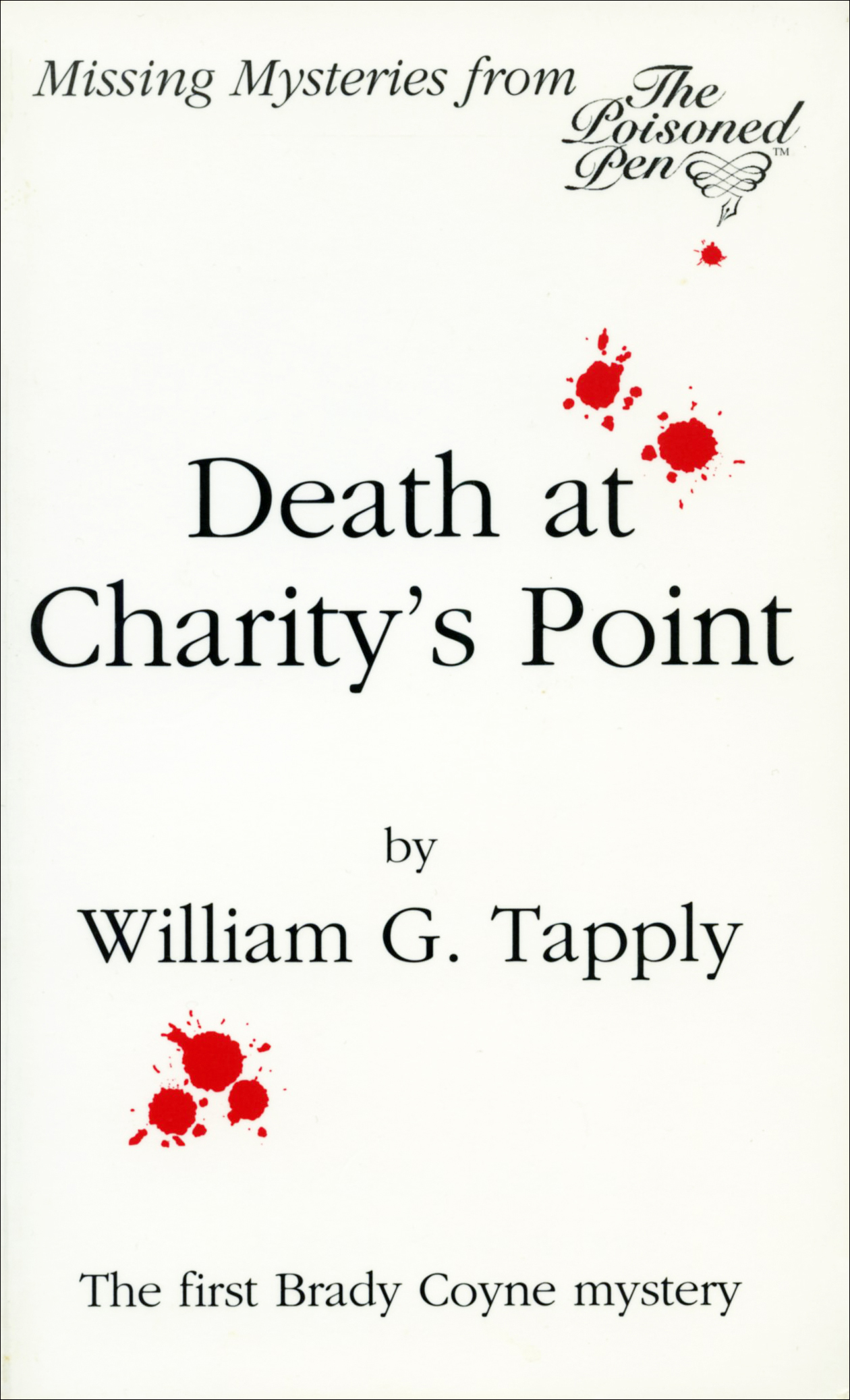 Death at Charity's Point by William G. Tapply: Fine Soft cover (1997 ...