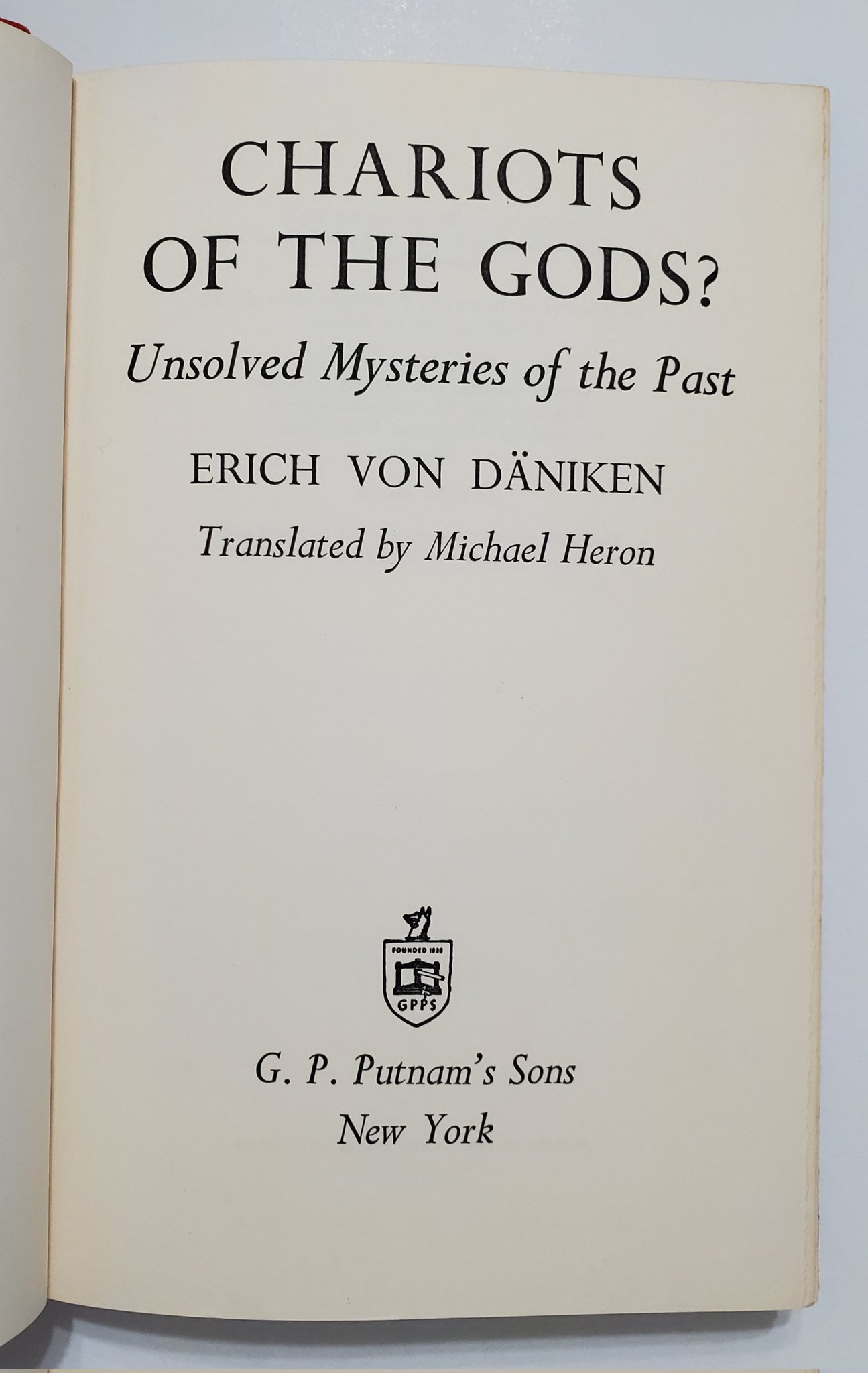 Chariots of the Gods? Unsolved Mysteries of the Past by Erich Von ...