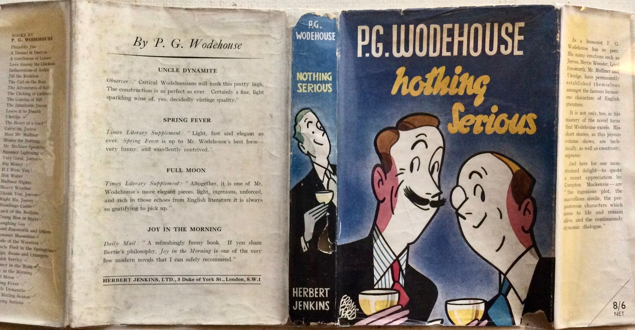 NOTHING SERIOUS by P. G. WODEHOUSE: Very Good Hardcover (1950) 1st ...