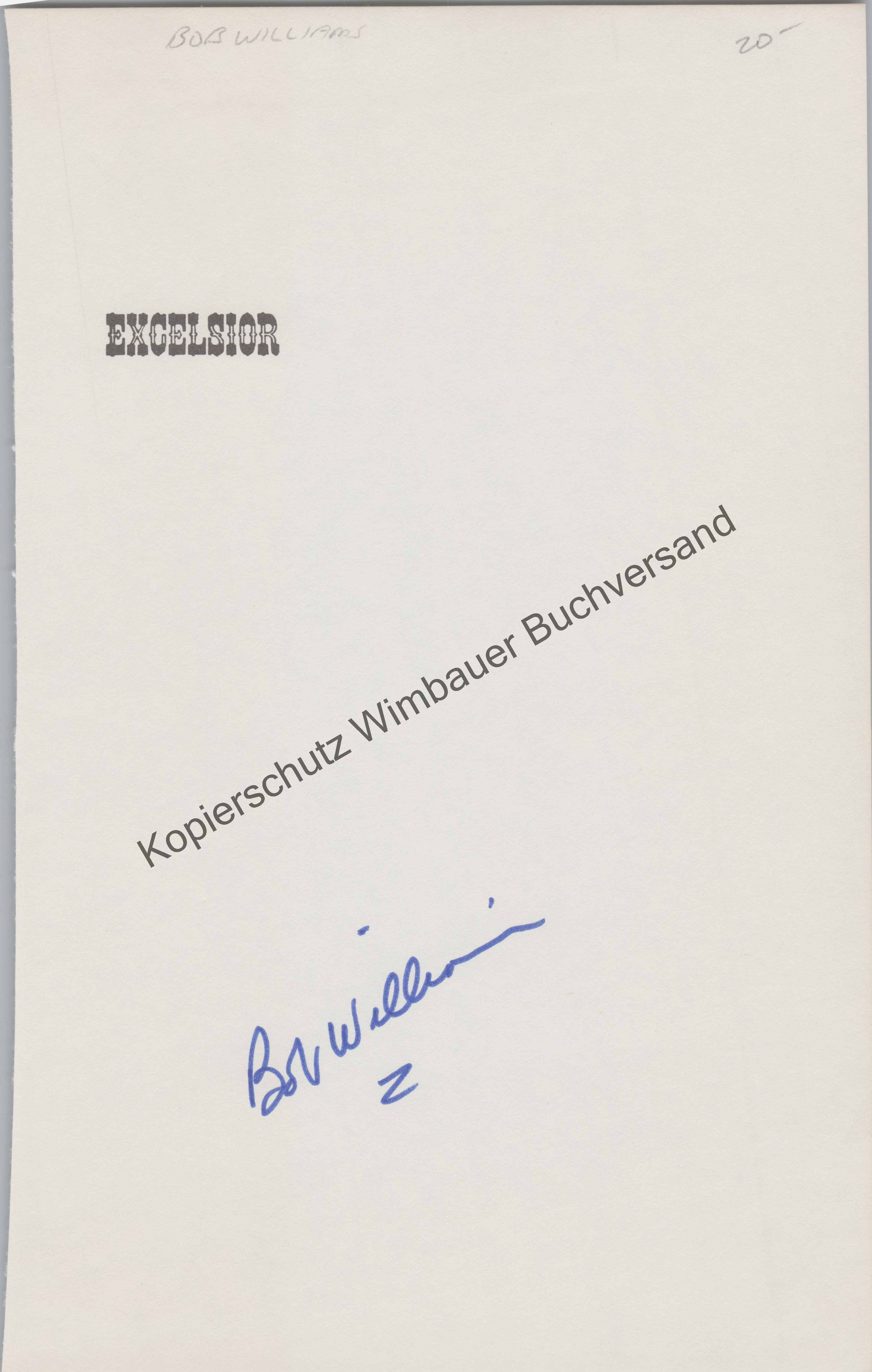 Original Autogramm Bob Williams /// Autograph signiert signed signee ...