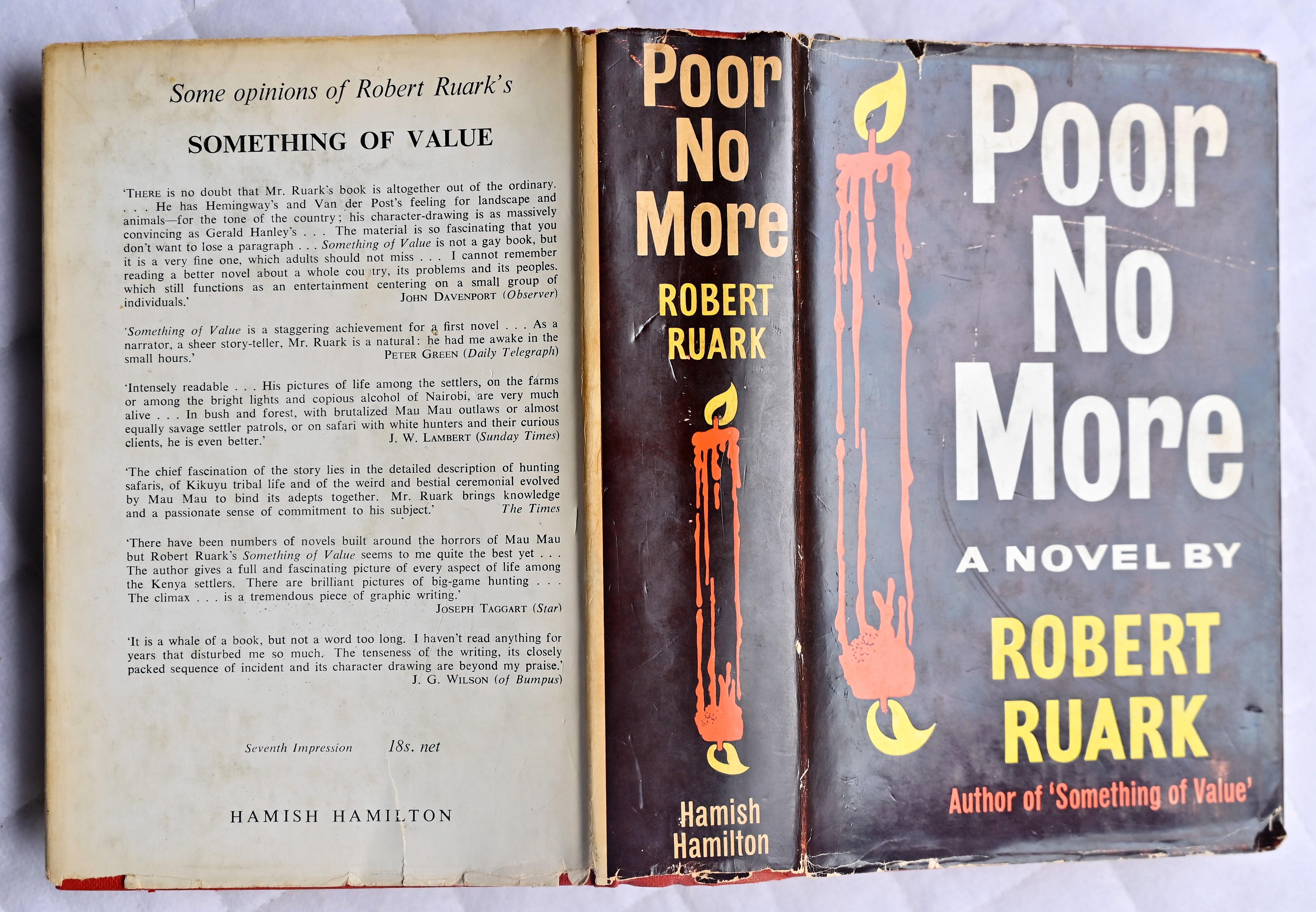 Poor No More : a novel by Ruark, Robert: Very Good Hardcover (1959) 1st ...