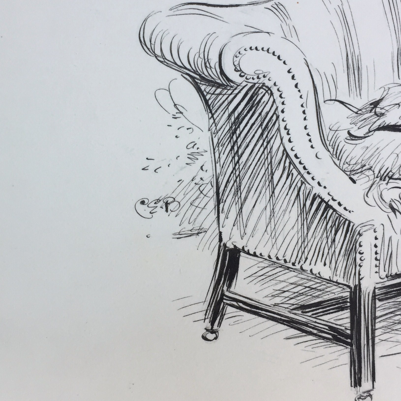 Original Signed Pen and Ink Drawing for Annette Reid's "Off The High ...