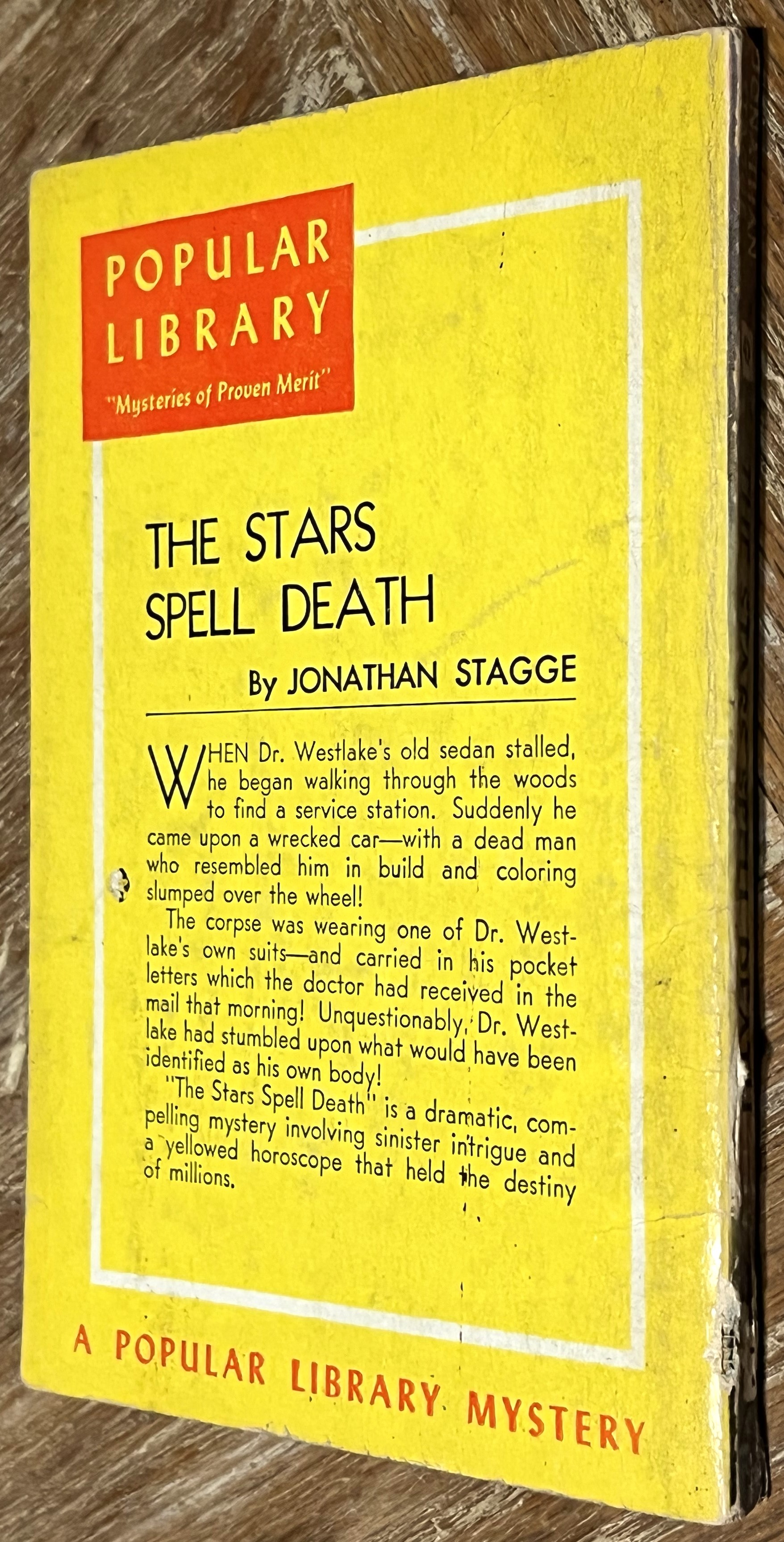 The Stars Spell Death by Stagge, Jonathan: Good+ Mass Market Paperback ...