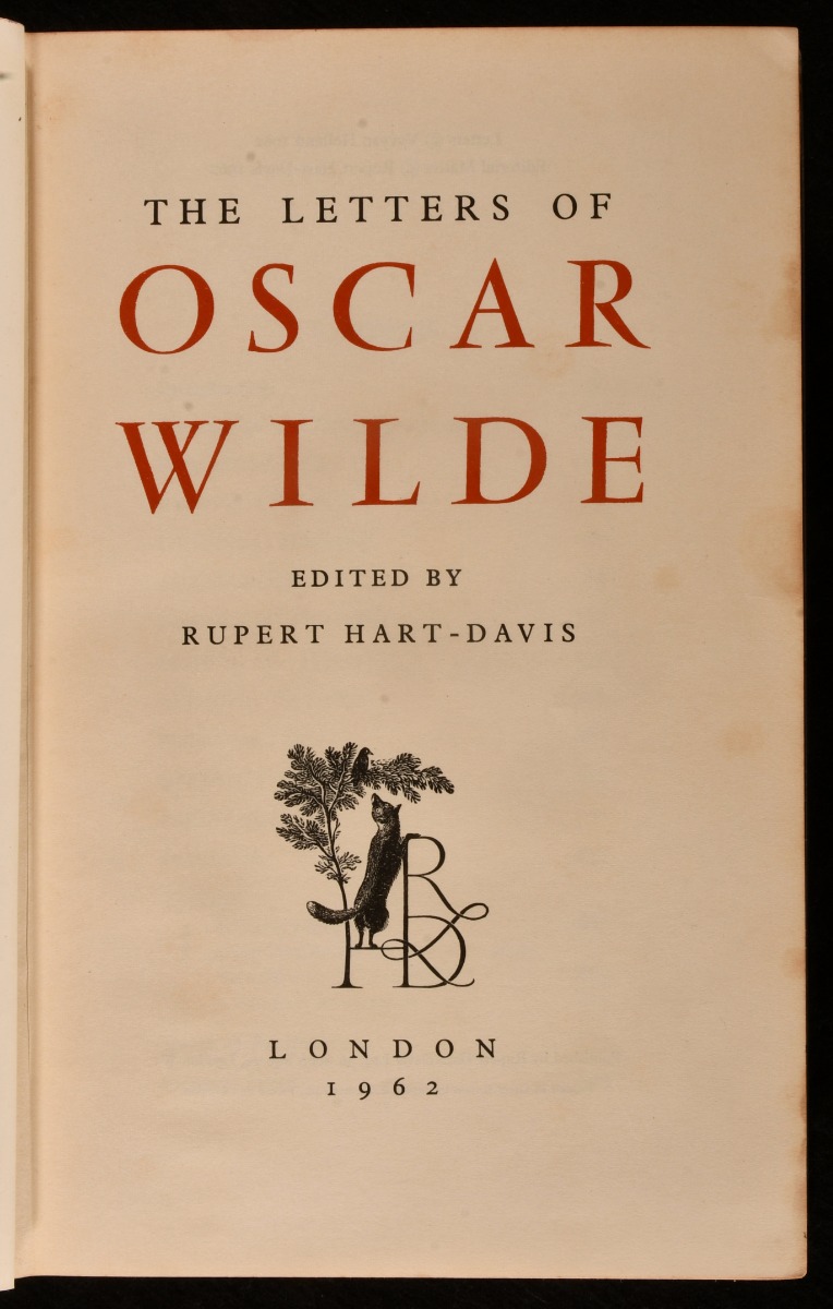 The Letters Of Oscar Wilde By Oscar Wilde Rupert Hart Davis Very Good Cloth 1962 First