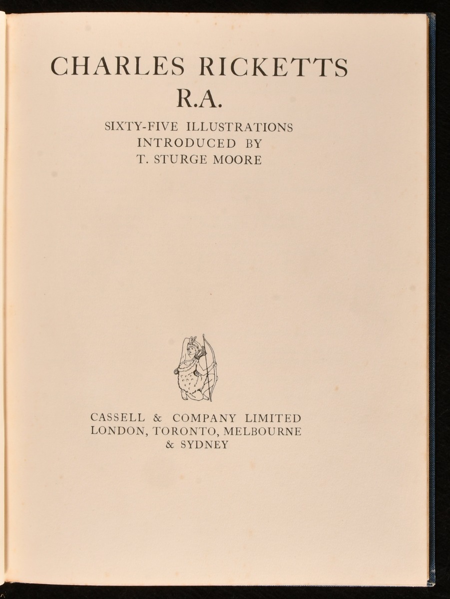 Charles Ricketts R.A. Sixty-five Illustrations Introduced by T. Sturge ...
