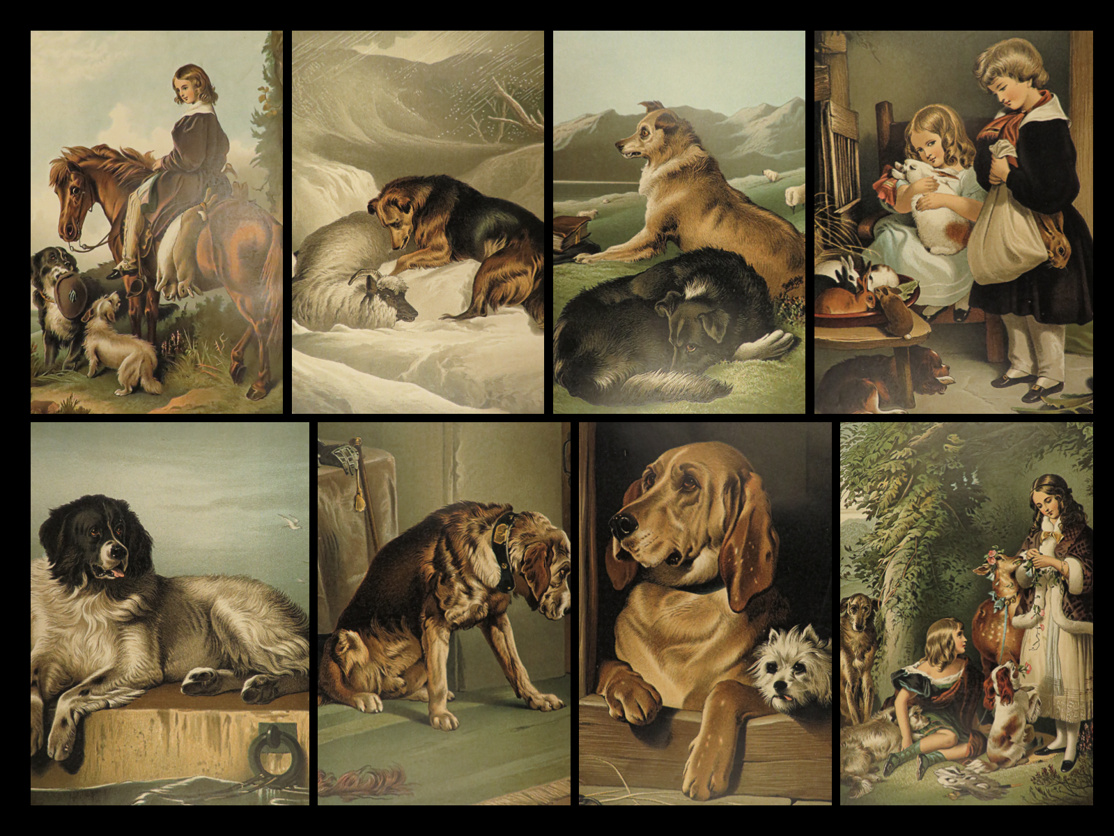The Landseer Series of Picture Books Containing Sixteen Coloured ...
