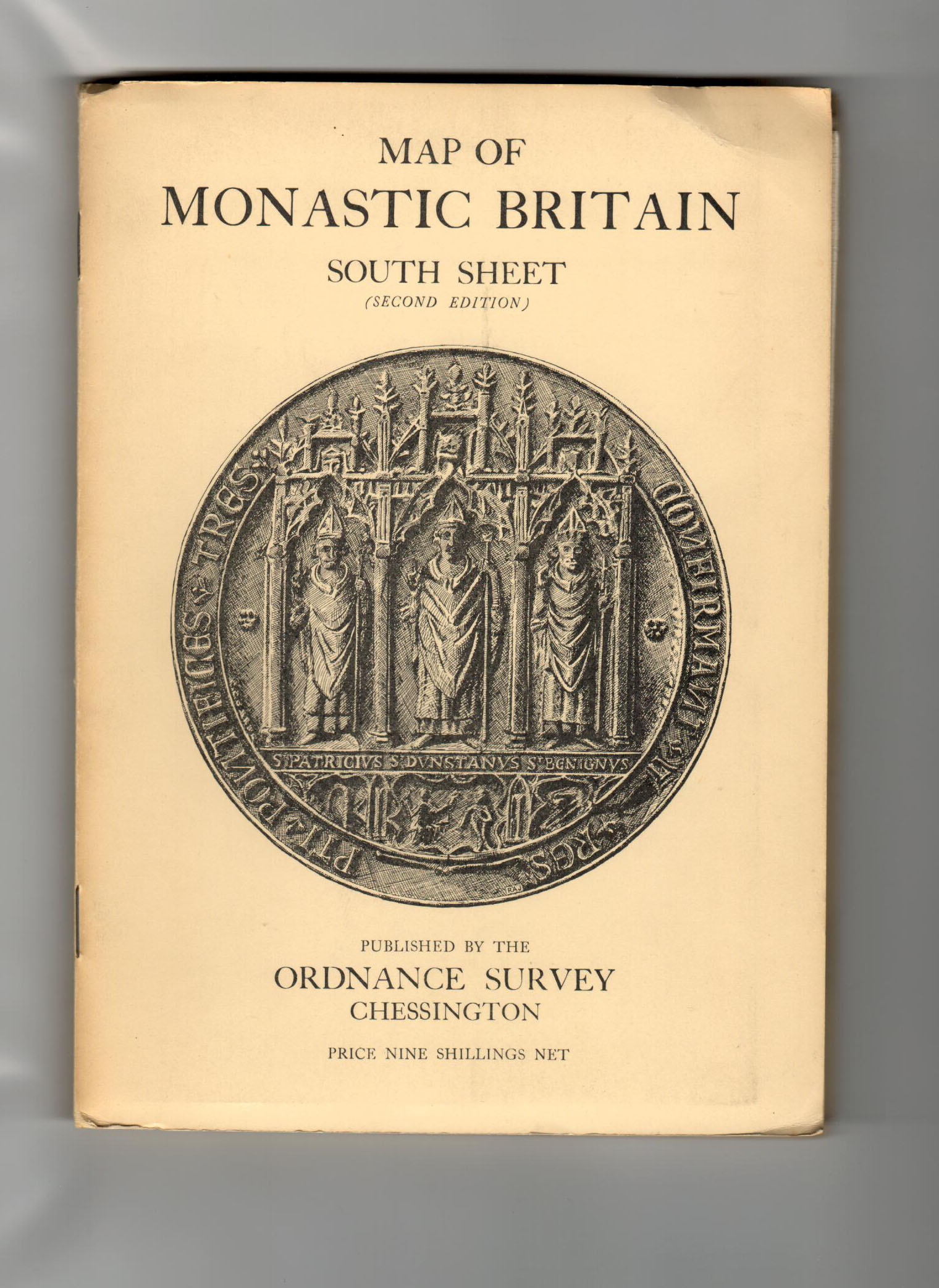 Map Of Monastic Britain: South Sheet: Near Fine Hardcover (1954) | Leopolis