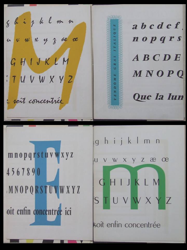 RECUEIL FONDERIE OLIVE- 1960 - TYPOGRAPHIE, ROGER EXCOFFON, VENDOME ...