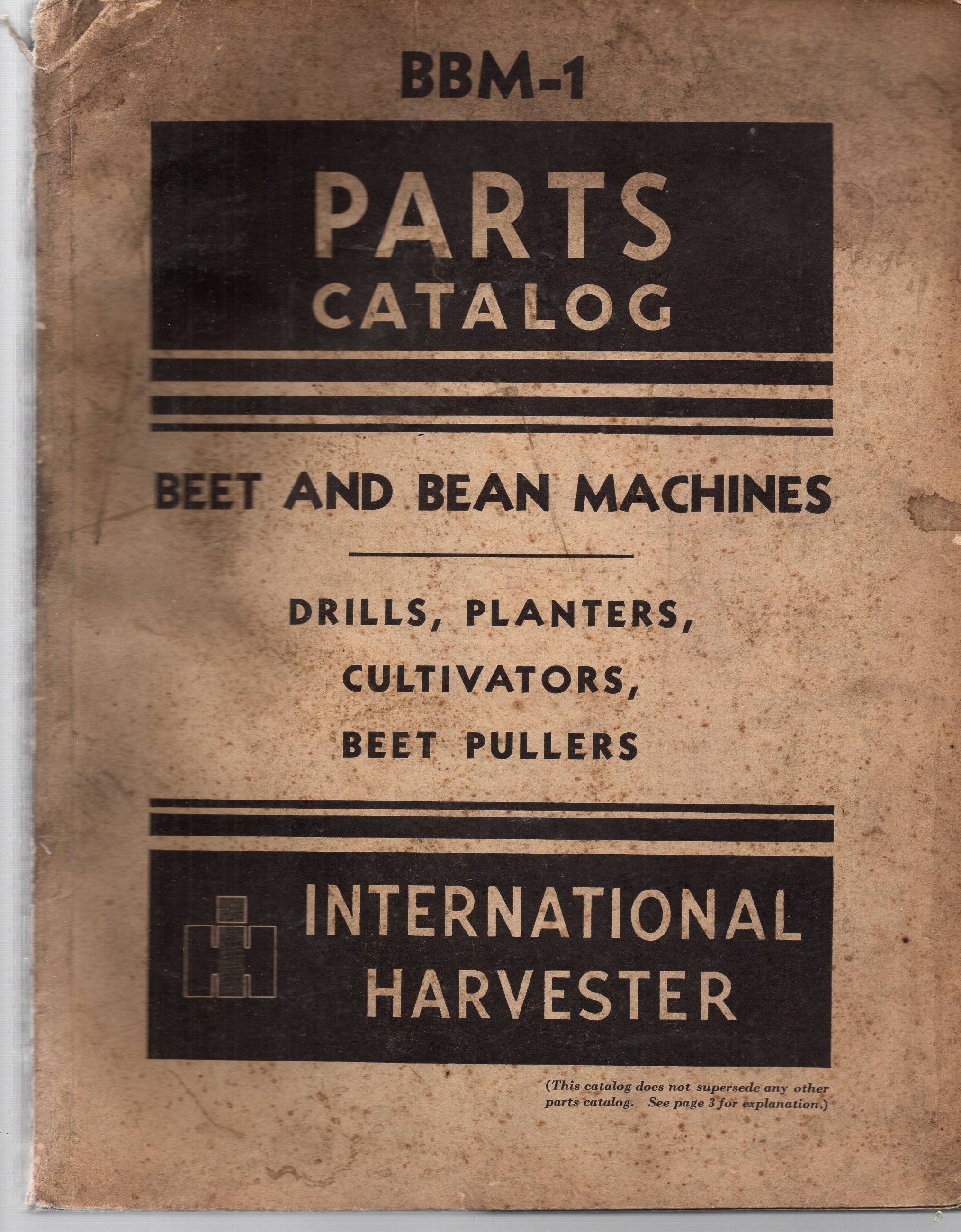 Parts Catalog Beet and Bean Machines Drills, Planters, Cultivators ...