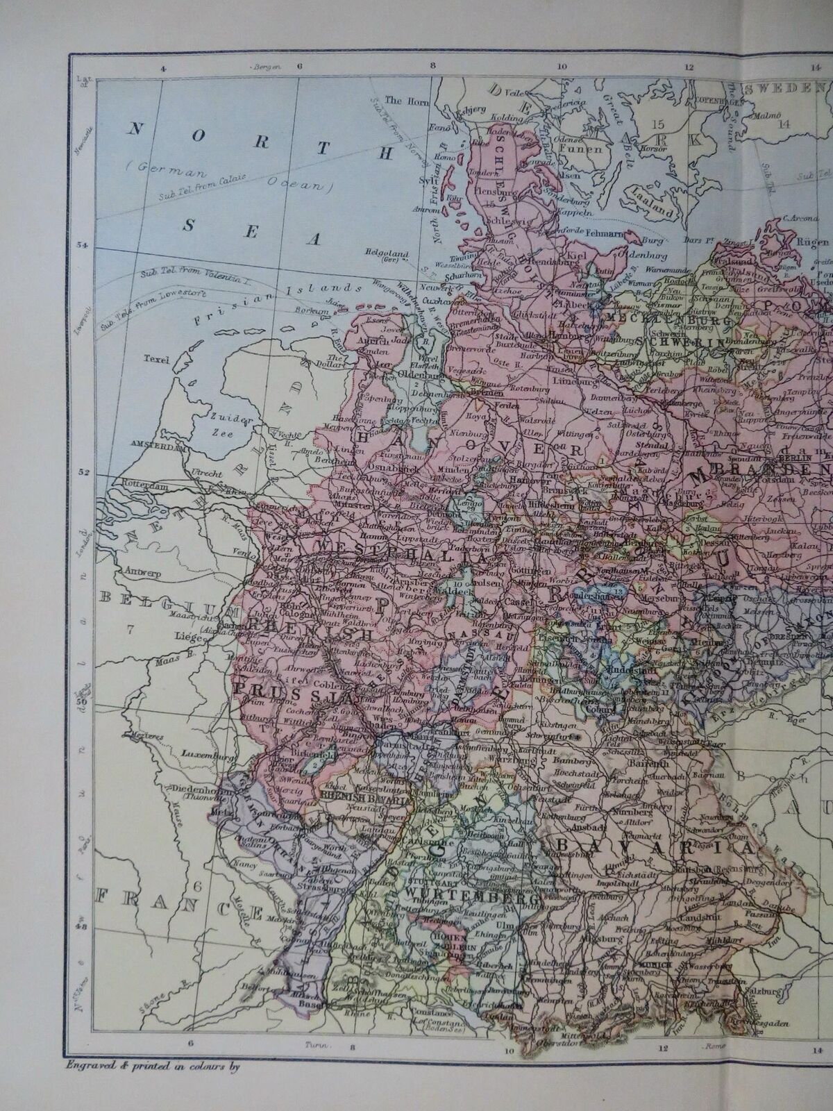 German Empire Prussia Bavaria Saxony Berlin Munich Frankfurt 1895 ...