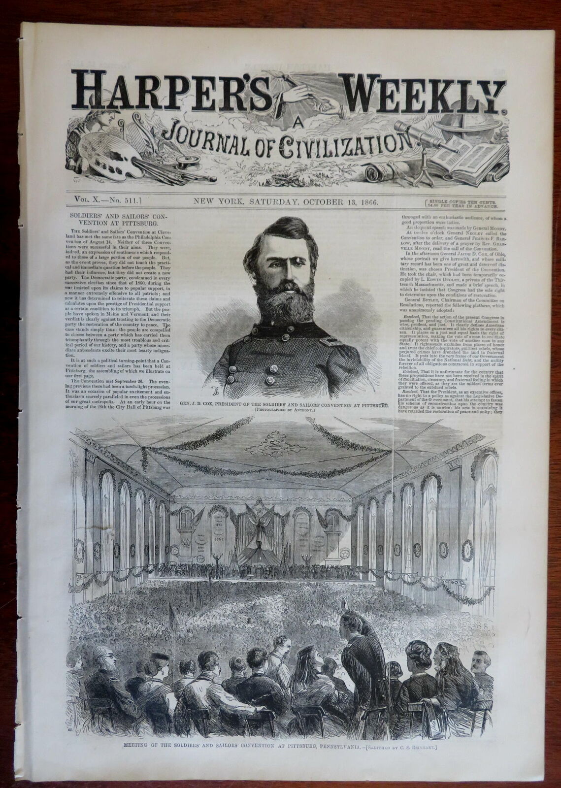 Central Park Zoo Belmont Harper's Reconstruction newspaper 1866 ...
