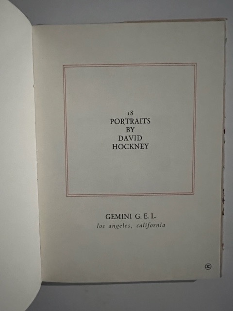 18 Portraits By David Hockney by Hockney, David: Very good + Hardcover ...