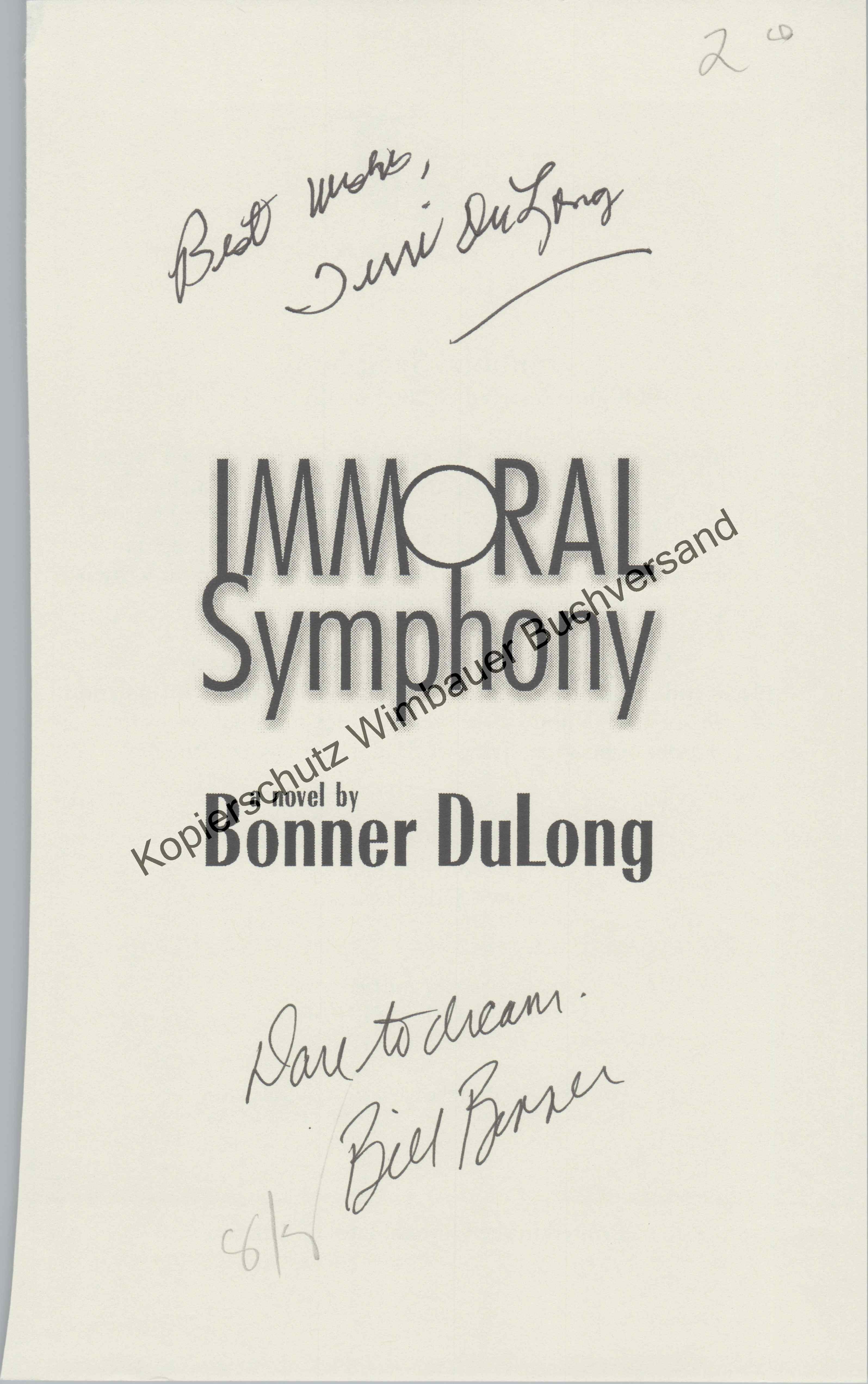 Original Autogramme Bonner DuLong /// Autograph signiert signed signee ...