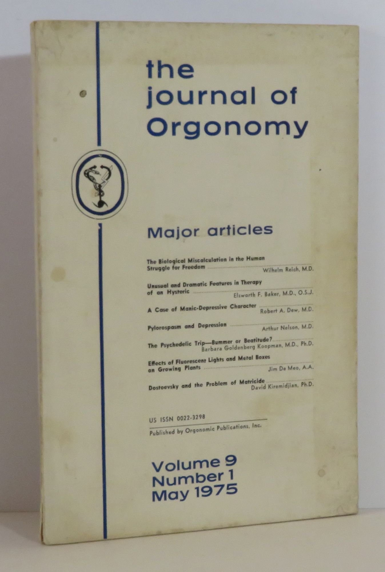 The Journal of Orgonomy, Volume 9, Number 1 The Biological ...