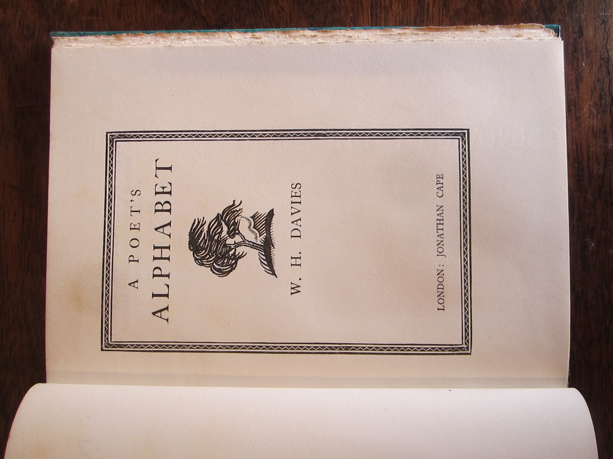 A Poet's Alphabet by DAVIES, W.H.: Very Good Hardcover (1925) First ...