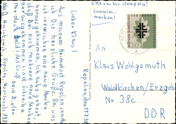 Ansichtskarte / Postkarte Repelen Rheinkamp Moers am Niederrhein ...
