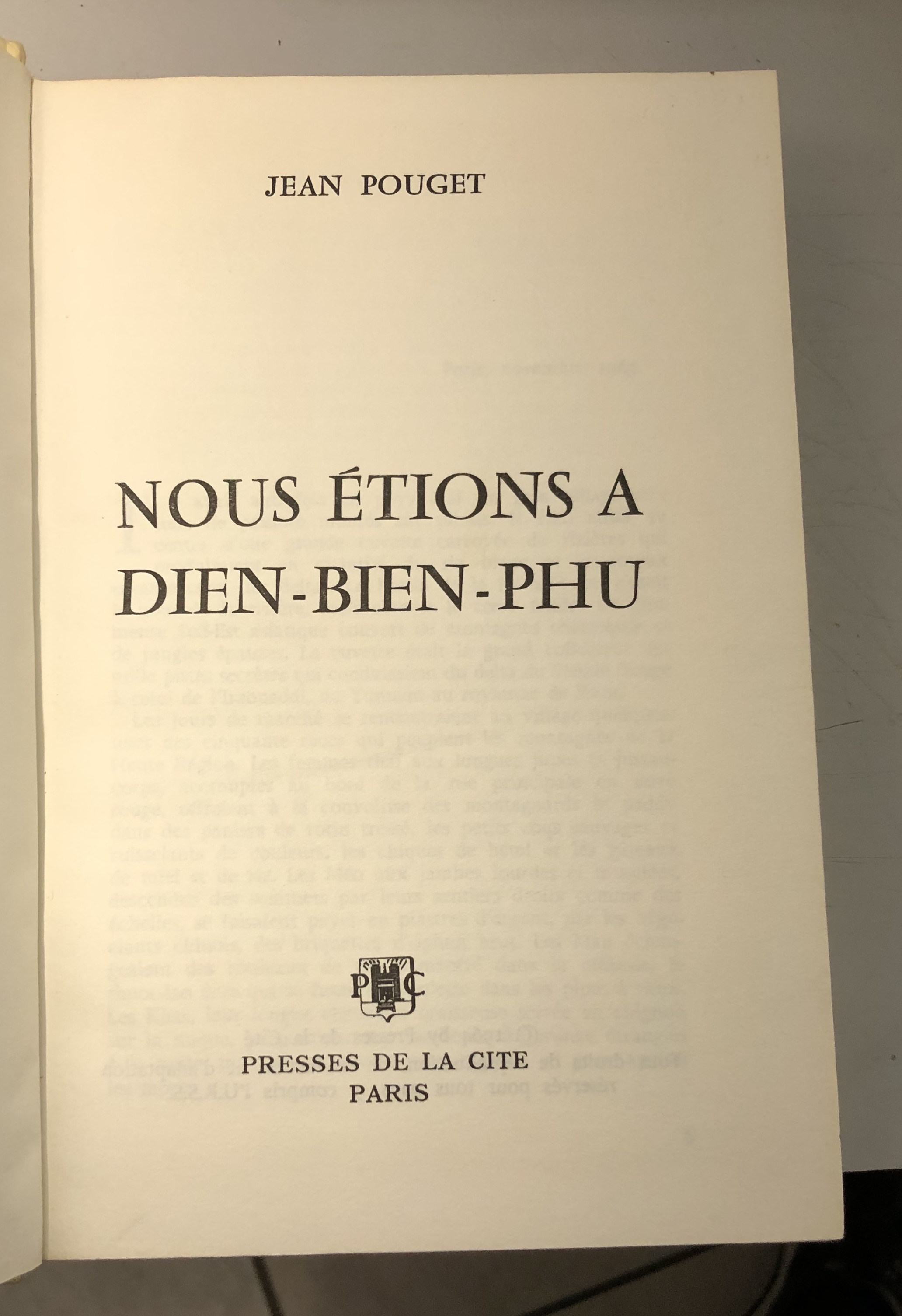 Nous étions à Dien-Bien-Phu by Jean Pouget: Très bon Couverture rigide ...