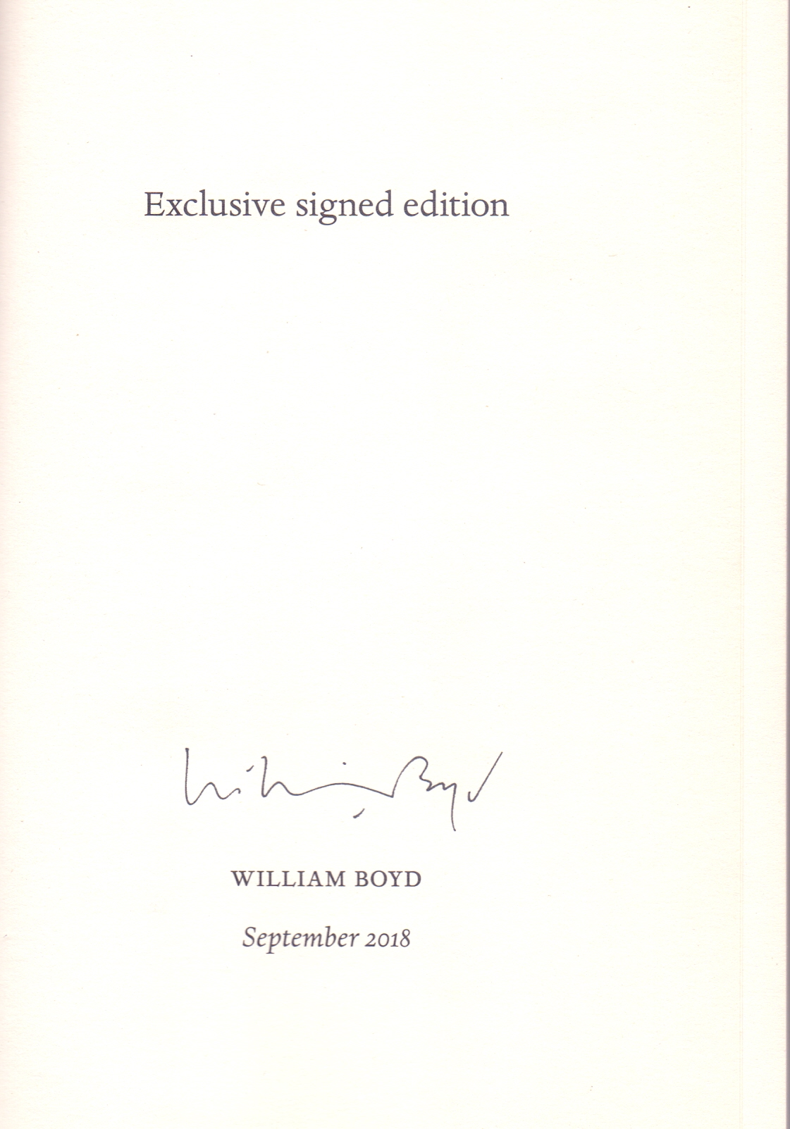 Love is Blind *SIGNED First Edition, 1st printing* by BOYD, William: Fine Hardcover 1st Edition ...