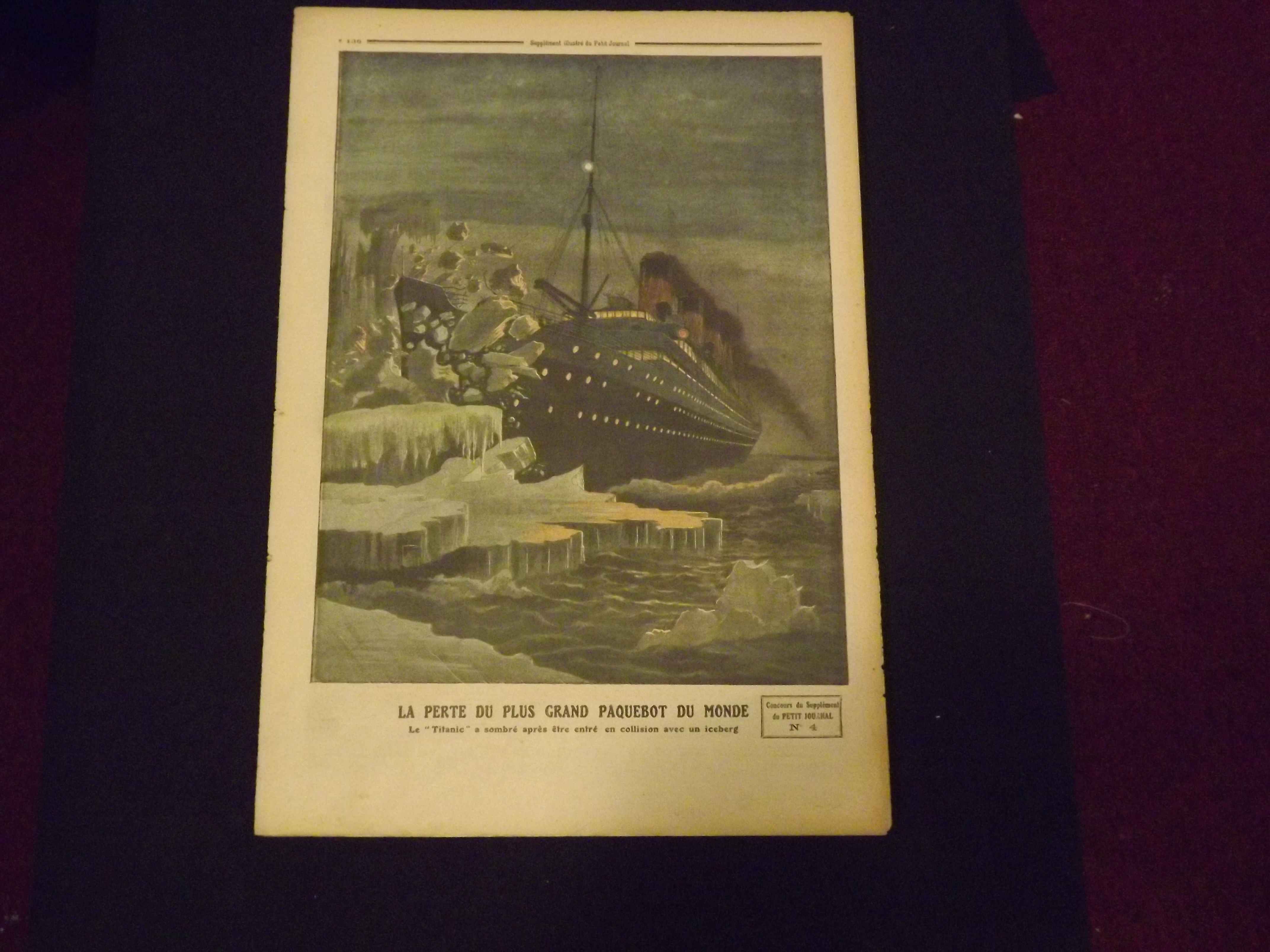 Le Petit Journal. Supplement Illustre. No. 1,119. Titanic Issue. par ...