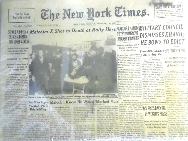 Malcolm X Assassination Newspaper