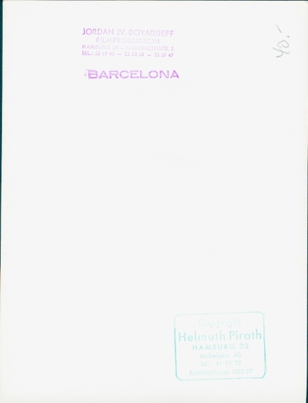 Foto Filmszene Barcelona, Straßenpartie, Torbogen, BRD 1952, Jordan J ...