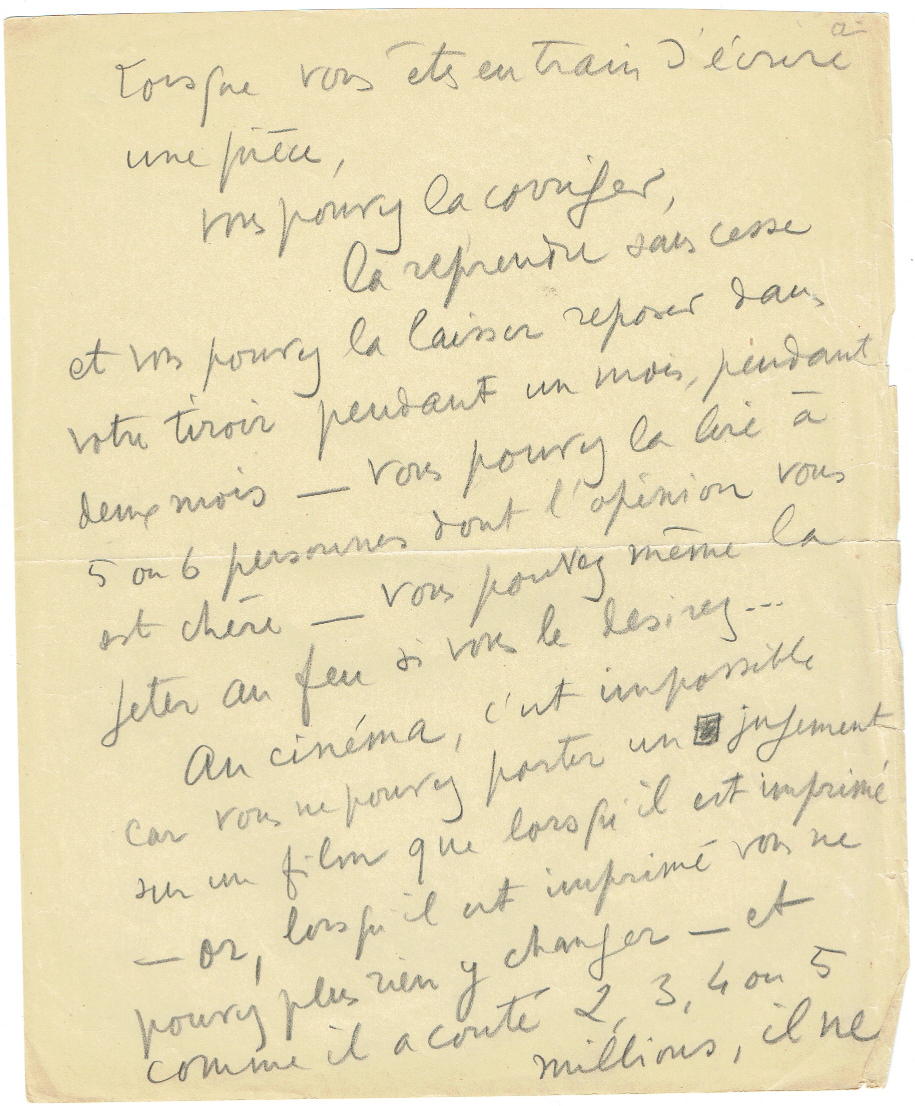 Autograph manuscript notes. by Guitry, Sacha, French stage actor, film ...