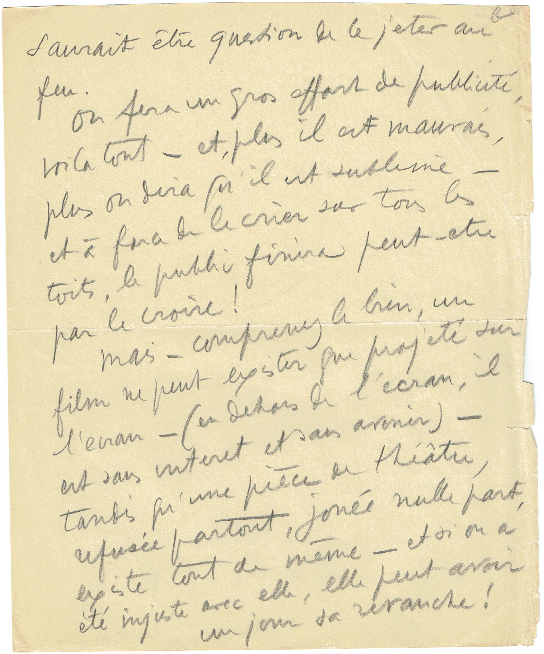 Autograph manuscript notes. by Guitry, Sacha, French stage actor, film ...