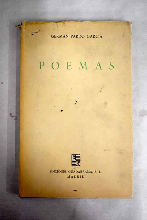 Poemas by Pardo García, Germán: Bien tapa dura (1958) | Alcaná Libros