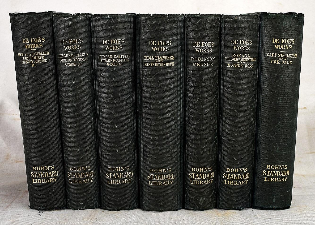 The Novels And Miscellaneous Works Of Daniel De Foe 7 Volumes By