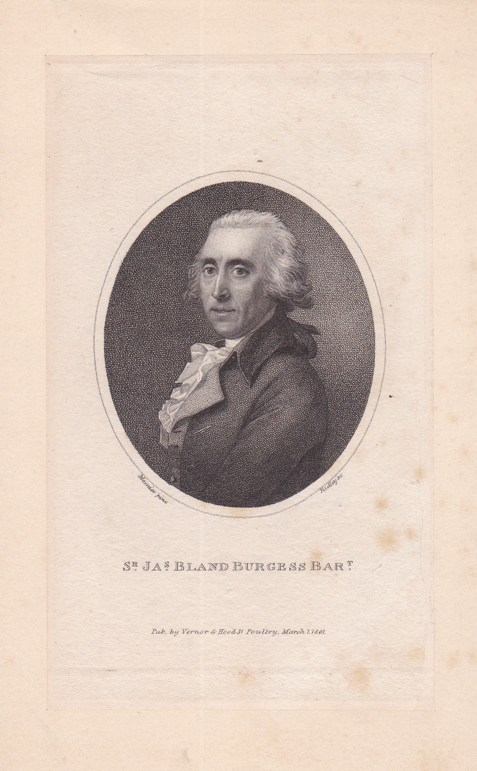 "Sr. Ja.s Bland Burgess Bart." - Sir James Lamb, 1st Baronet (1752-1824 ...